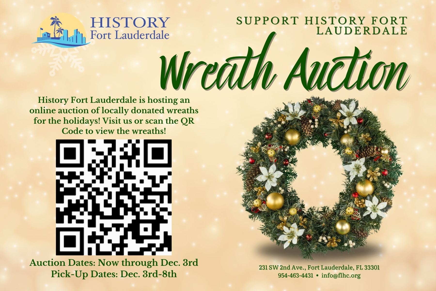 Holiday Wreath Auction - History Fort Lauderdale